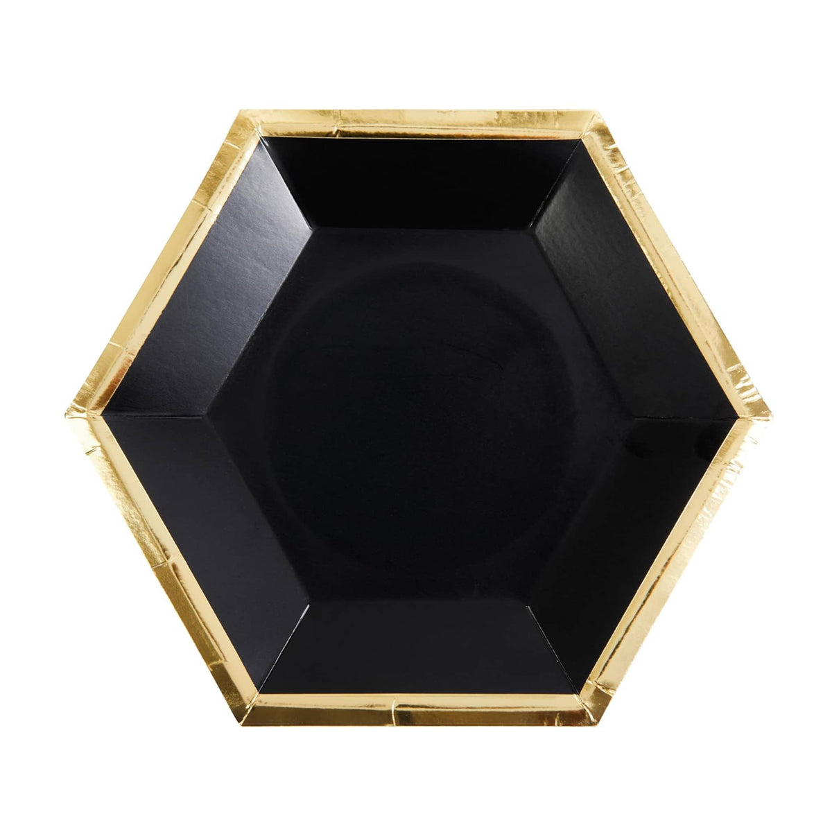 Gold and Black Hexagon Paper Plates (Pack of 8) – Annie's Blue Ribbon ...