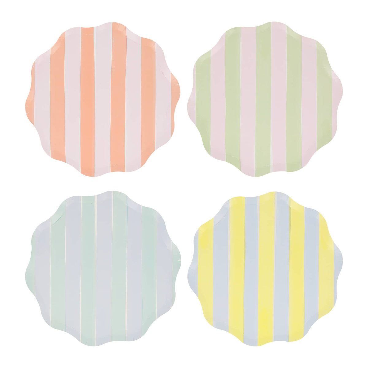 Meri Meri Pastel Stripe Side Plates (Pack of 8) – Annie's Blue Ribbon ...
